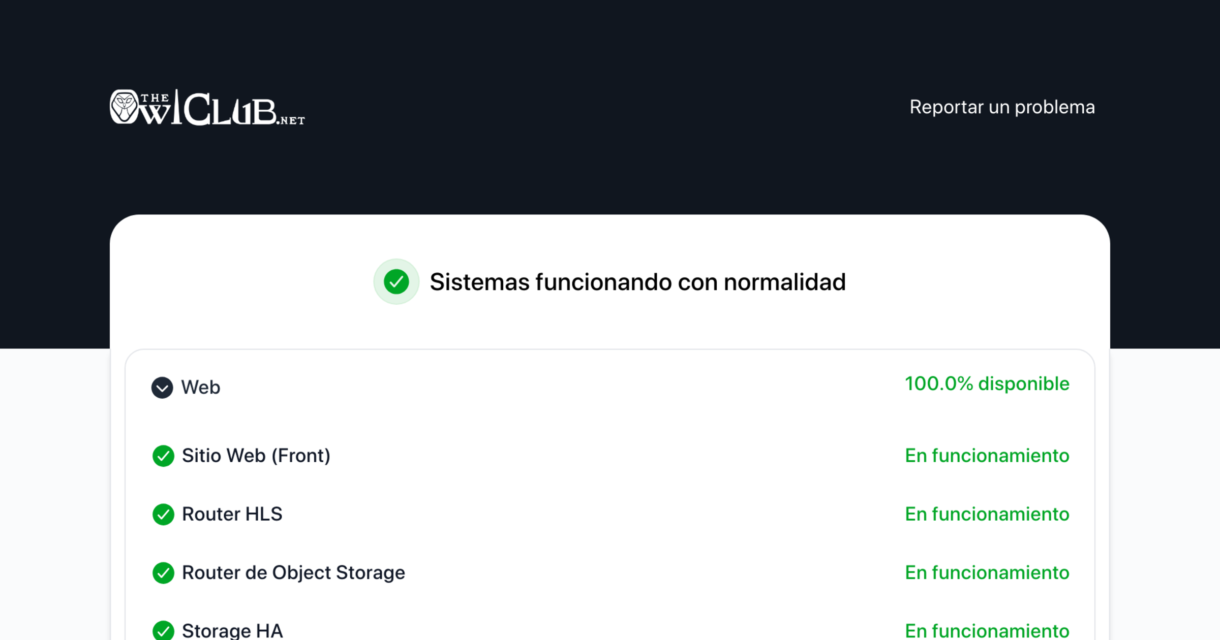 The Owl Club - Status